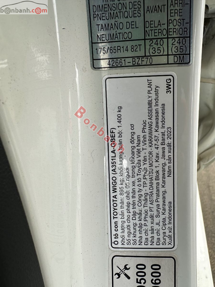 Bán xe ô tô Toyota Wigo G 1.2 AT 2023 giá 366 Triệu | 6513764